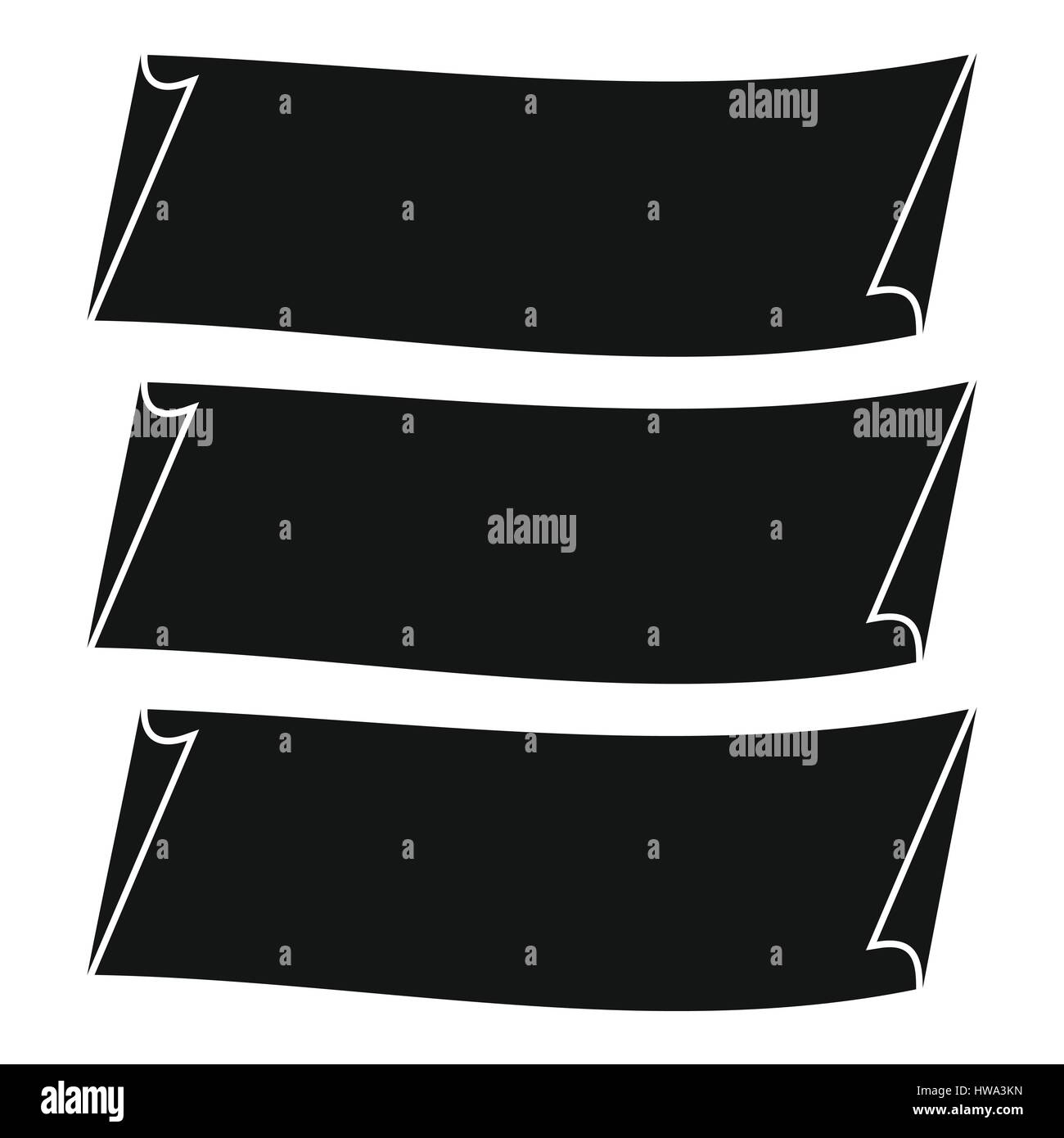 Three banners icon, simple style Stock Vector Image & Art - Alamy