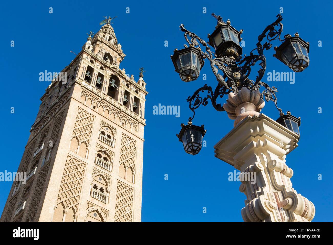 Spain, Andalucia, Sevilla, Santa Cruz district, Plaza del Triunfo, the ...