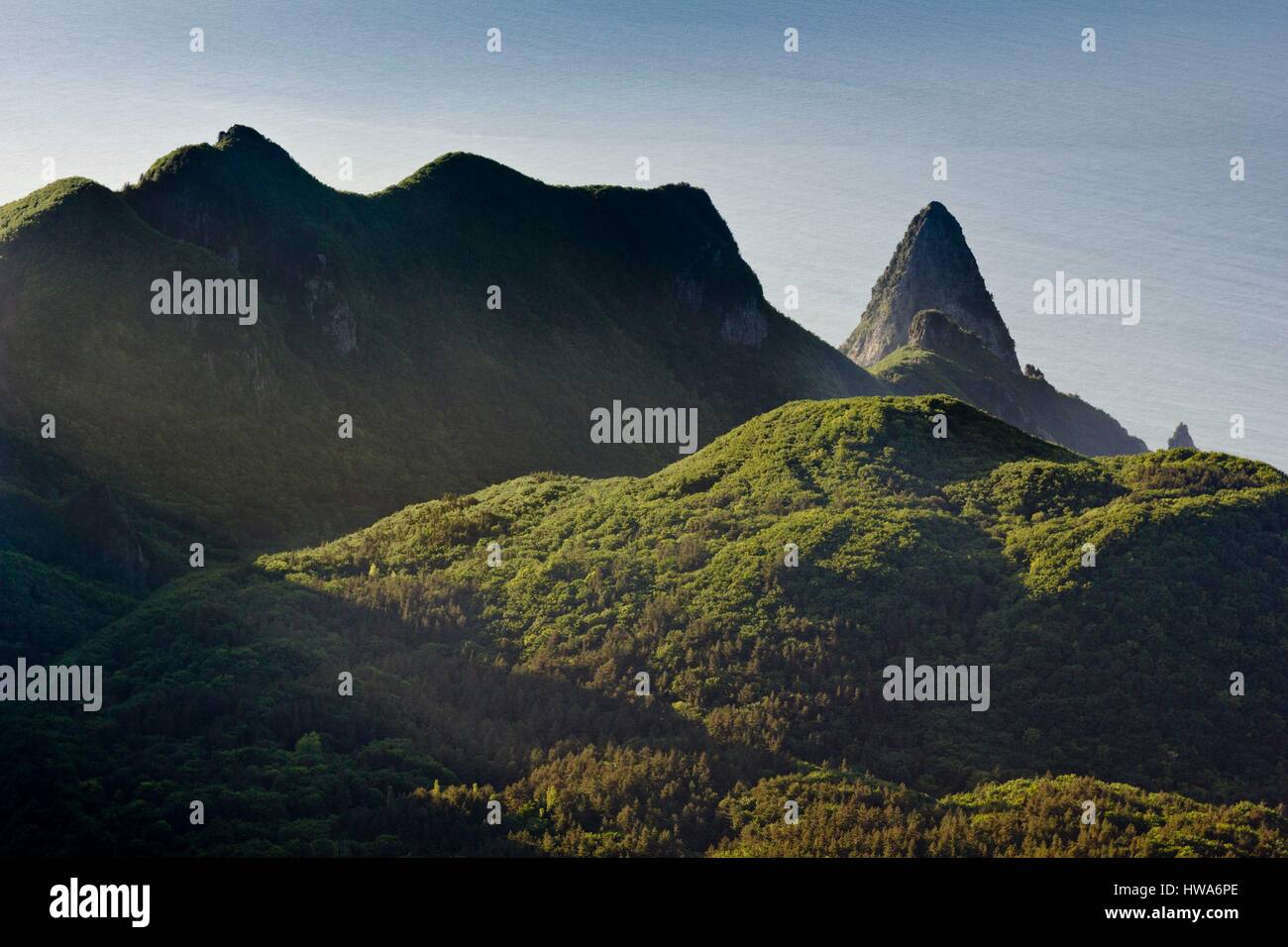 South Korea, North Gyeongsan Province, Ulleungdo, Seonginbong, view of ...