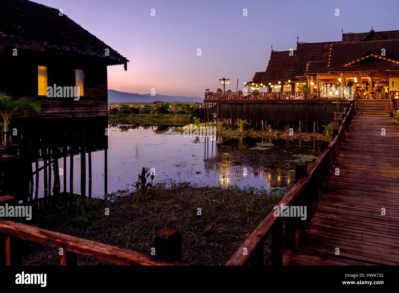 Burma, Myanmar, Shan state, Inle Lake, Myanmar Treasure hote Stock ...
