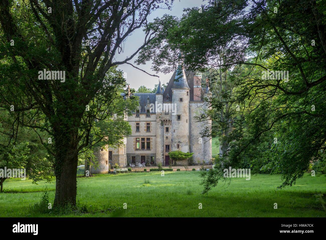 France, Allier, Augeres castle Stock Photo - Alamy