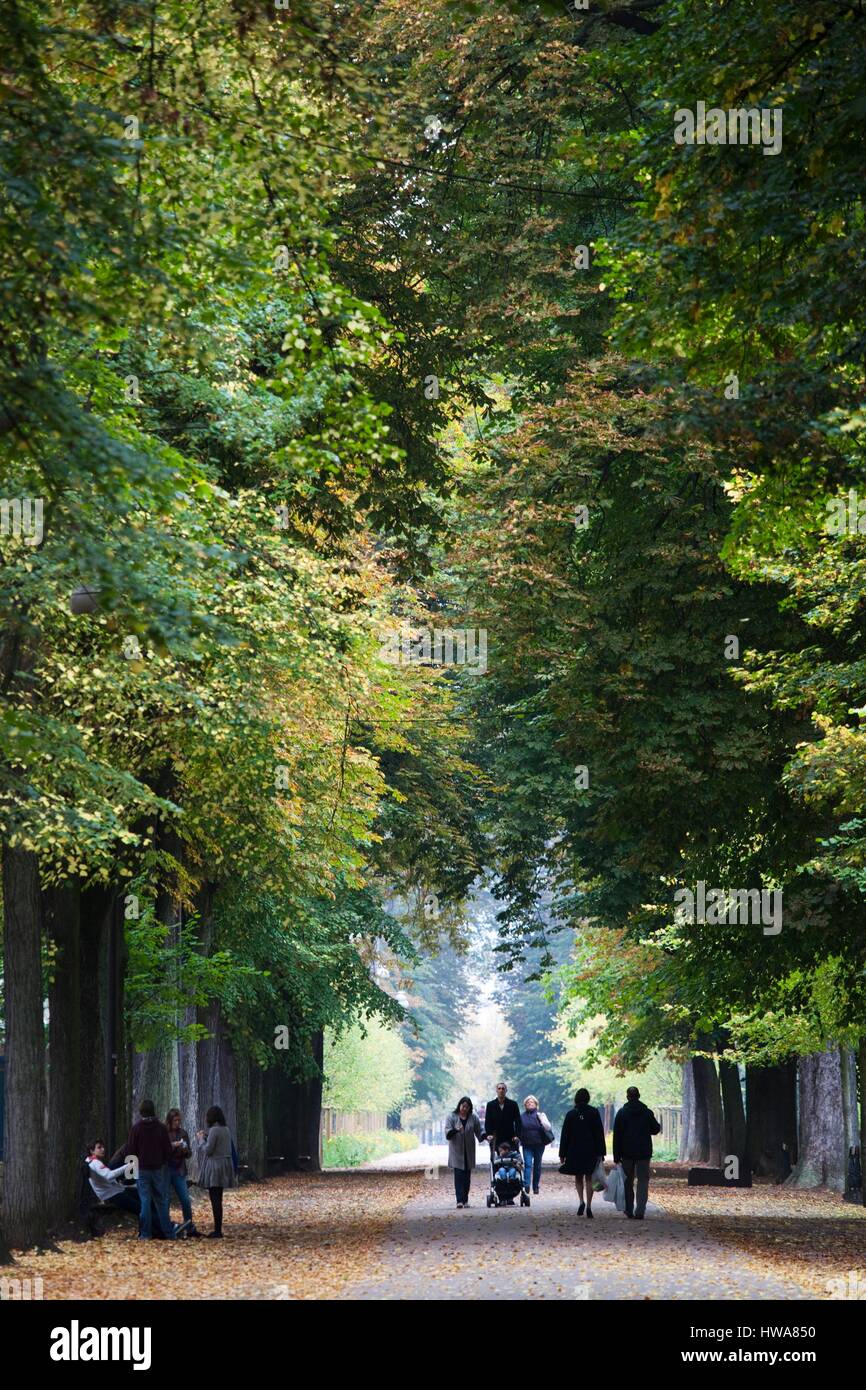 France, Meurthe et Moselle, Nancy, Parc de la Pepiniere, autumn Stock ...