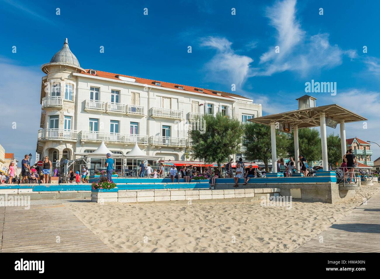 France, Gironde, Soulac-sur-Mer, stage on the way of Santiago de ...