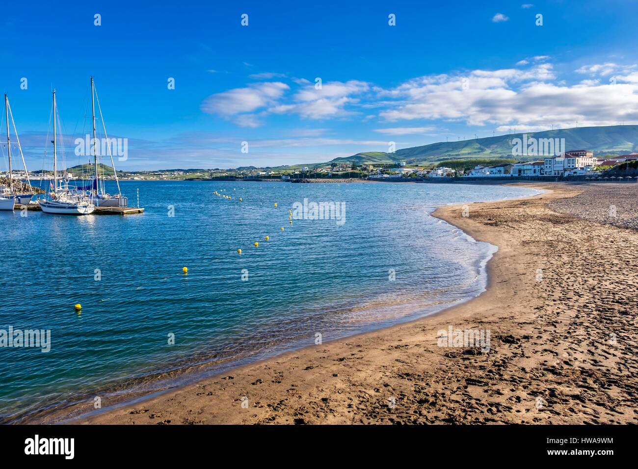 Portugal, Azores archipelago, Terceira island, Praia da Vitoria, the ...