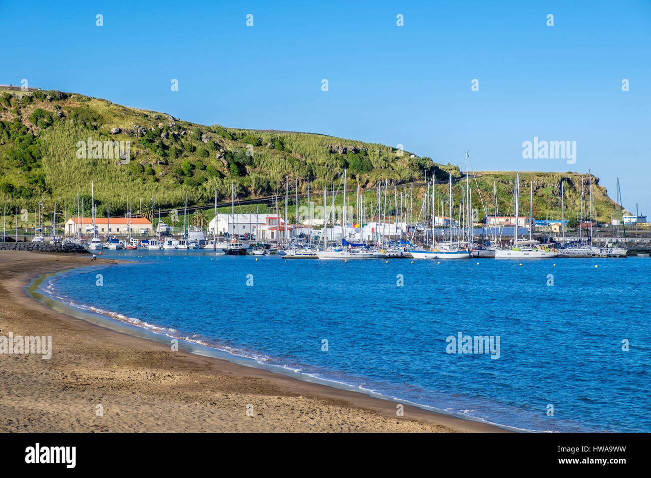 Portugal, Azores archipelago, Terceira island, Praia da Vitoria, the ...