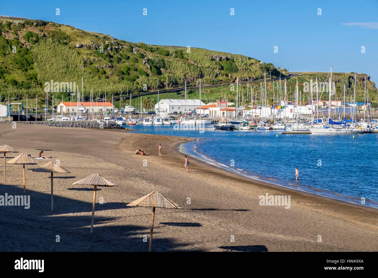 Portugal, Azores archipelago, Terceira island, Praia da Vitoria, the ...
