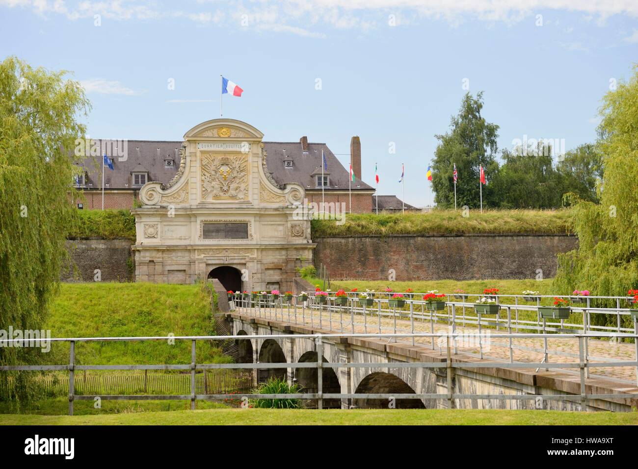 France, North, Lille, Citadel, bridge to access to military barracks ...