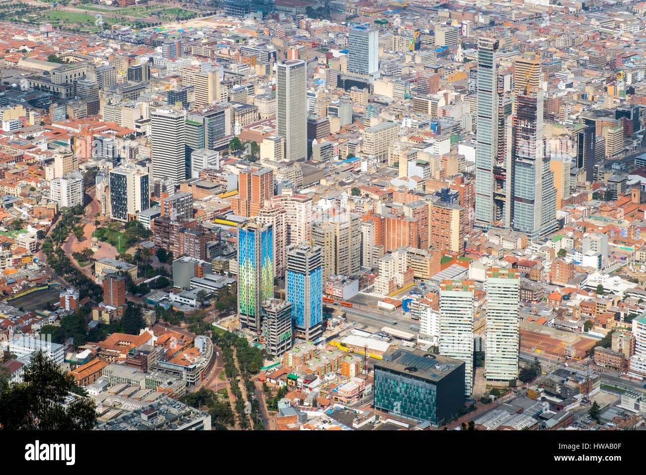 Colombia, Cundinamarca department, Bogota, general view of the city ...