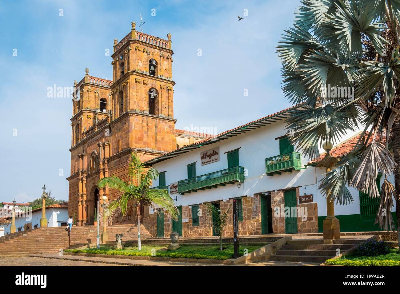 Colombia, Santander department, Barichara, the colonial center Stock ...