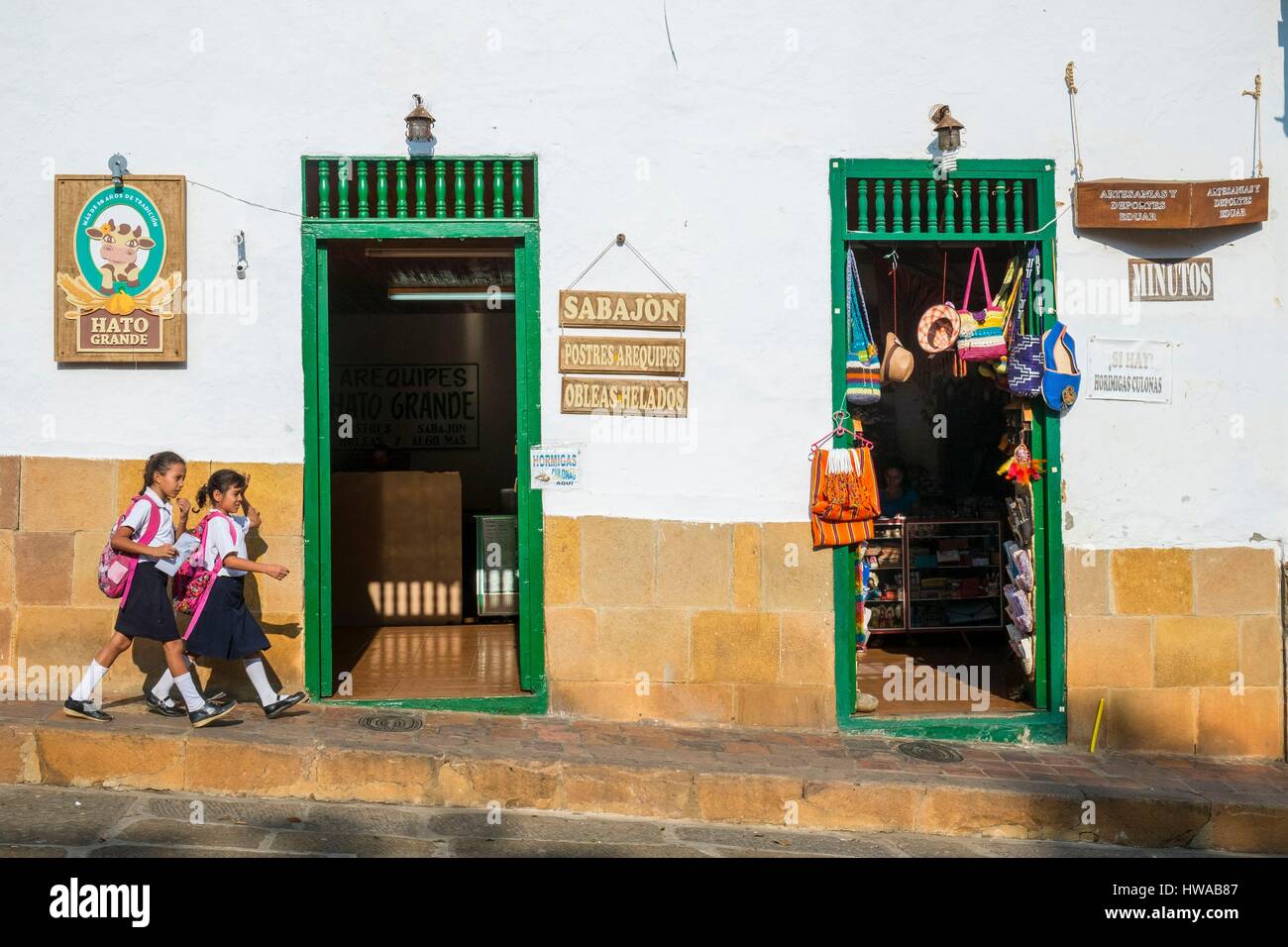Colombia, Santander department, Barichara, colonial town Stock Photo ...
