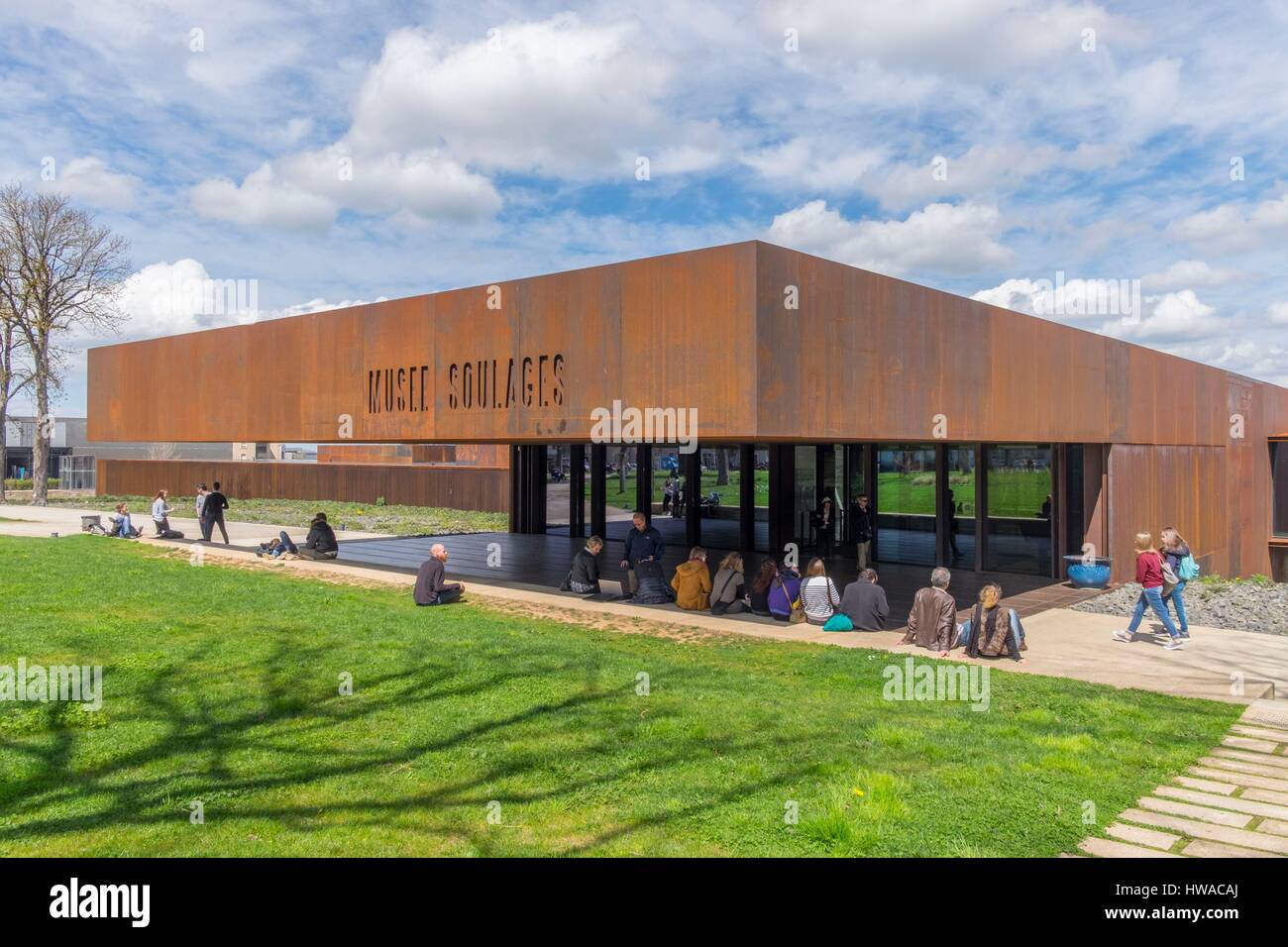France, Aveyron, Rodez, the Soulages Museum, designed by the Catalan ...
