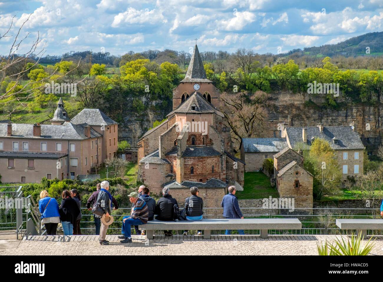 France, Aveyron, Bozouls, the Trou de Bozouls (Bozouls Hole) and Sainte ...