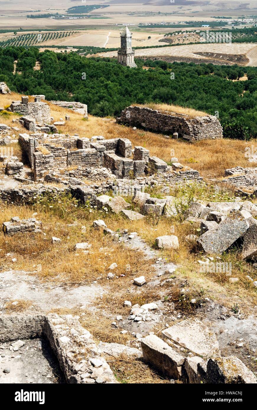 Tunisia, Northwest region, Roman ruins of Dougga or Thugga ...
