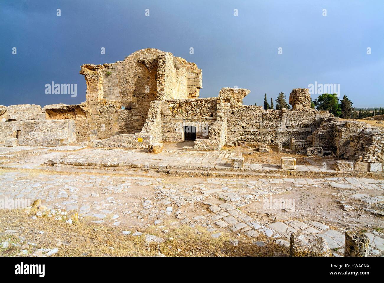 Tunisia, Northwest region, Roman ruins of Bulla Regia, Memmian baths ...