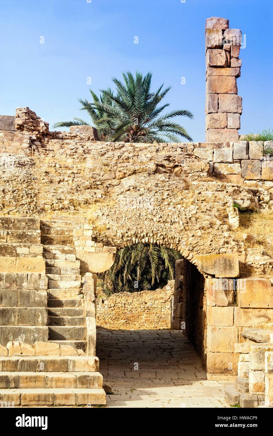 Tunisia, Northwest region, Roman ruins of Bulla Regia, The Theater ...