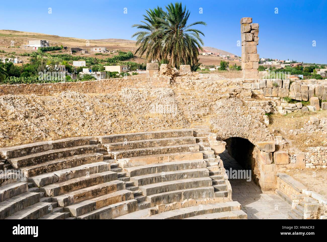 Tunisia, Northwest region, Roman ruins of Bulla Regia, The Theater ...