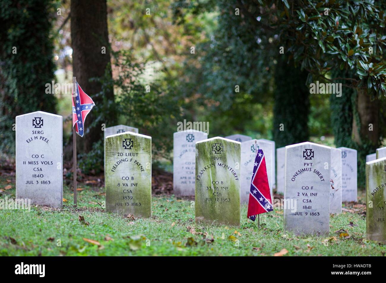 United States, Virginia, Richmond, Hollywood Cemetery, graves of ...