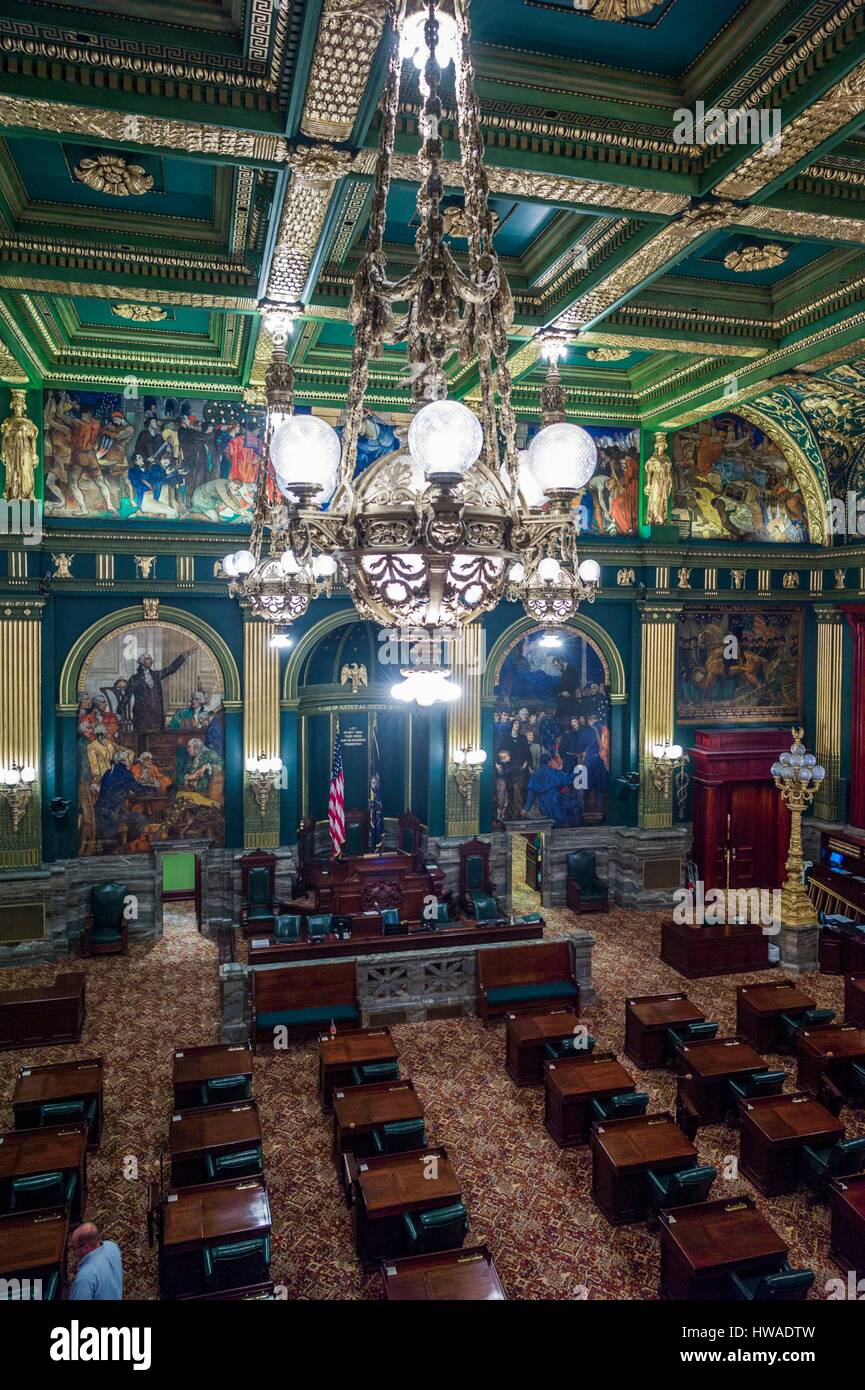 United States, Pennsylvania, Harrisburg, Pennsylvania State Capitol ...