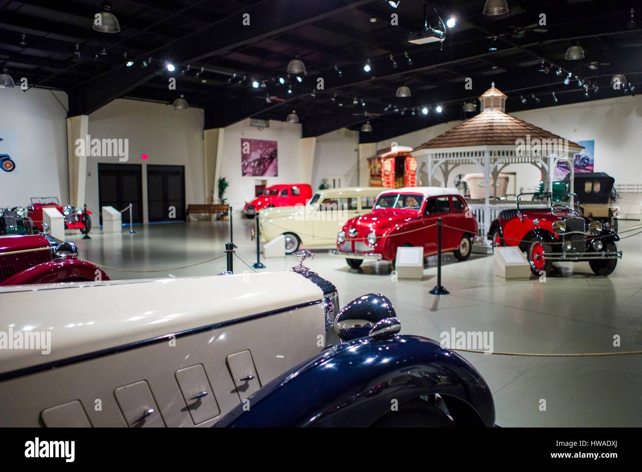 United States, Maine, Owls Head, Owls Head Transportation Museum, car ...