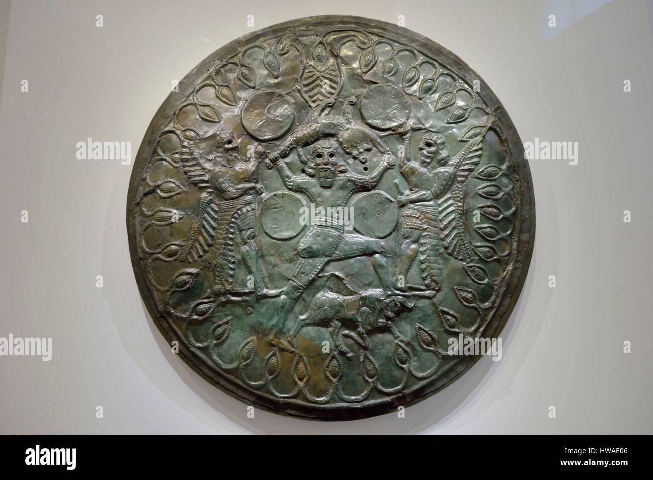 Greece, Crete, Heraklion, archaeological museum, bronze shield ...