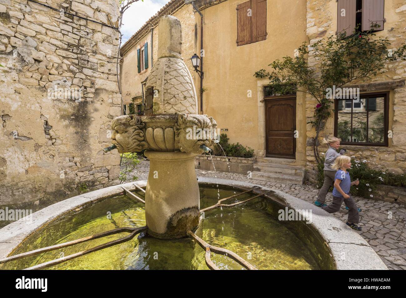 France, Vaucluse, Seguret, labelled Les Plus Beaux Villages de France ...