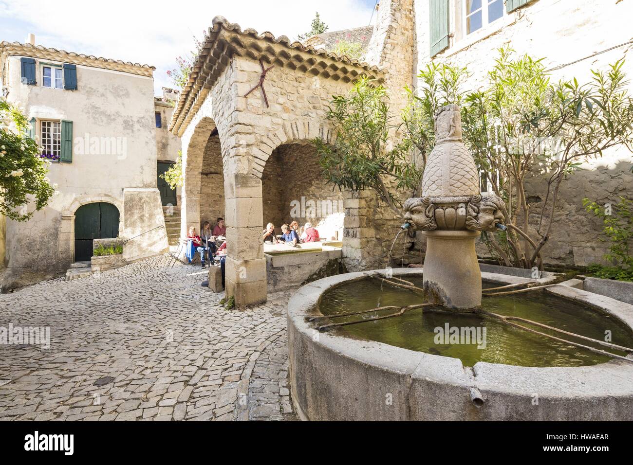 France, Vaucluse, Seguret, labelled Les Plus Beaux Villages de France ...