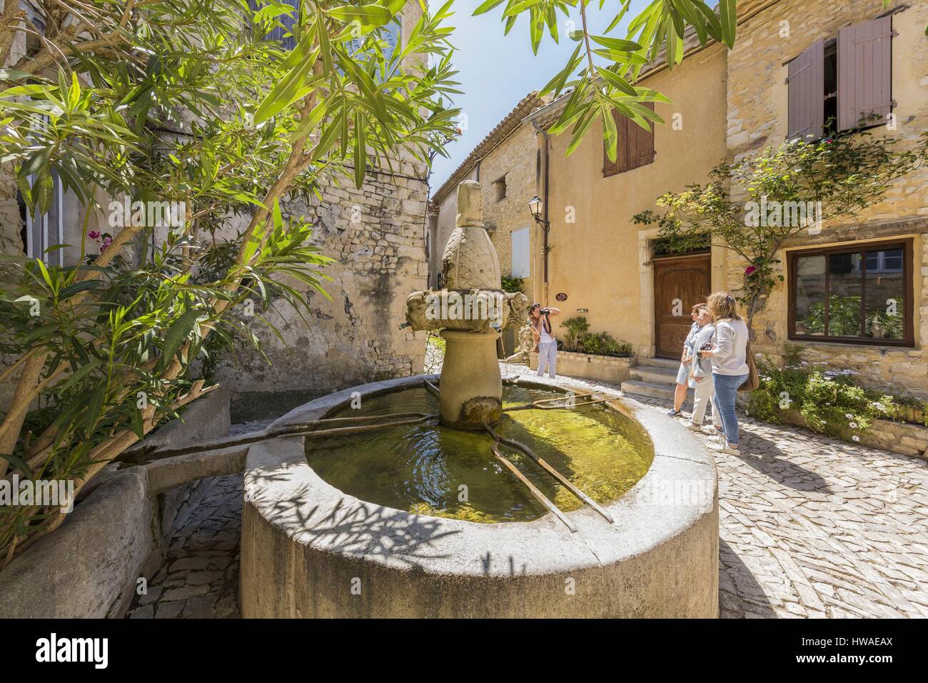 France, Vaucluse, Seguret, labelled Les Plus Beaux Villages de France ...