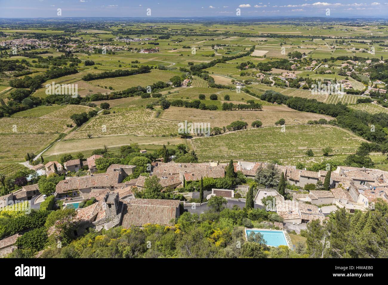 France, Vaucluse, Seguret, labelled Les Plus Beaux Villages de France ...