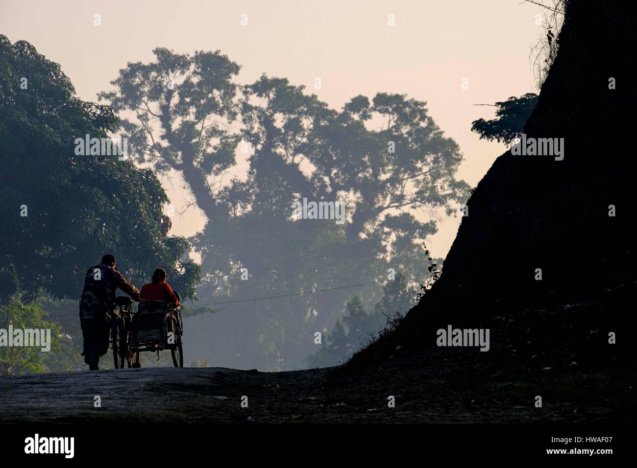 Rickshaw burma hi-res stock photography and images - Alamy