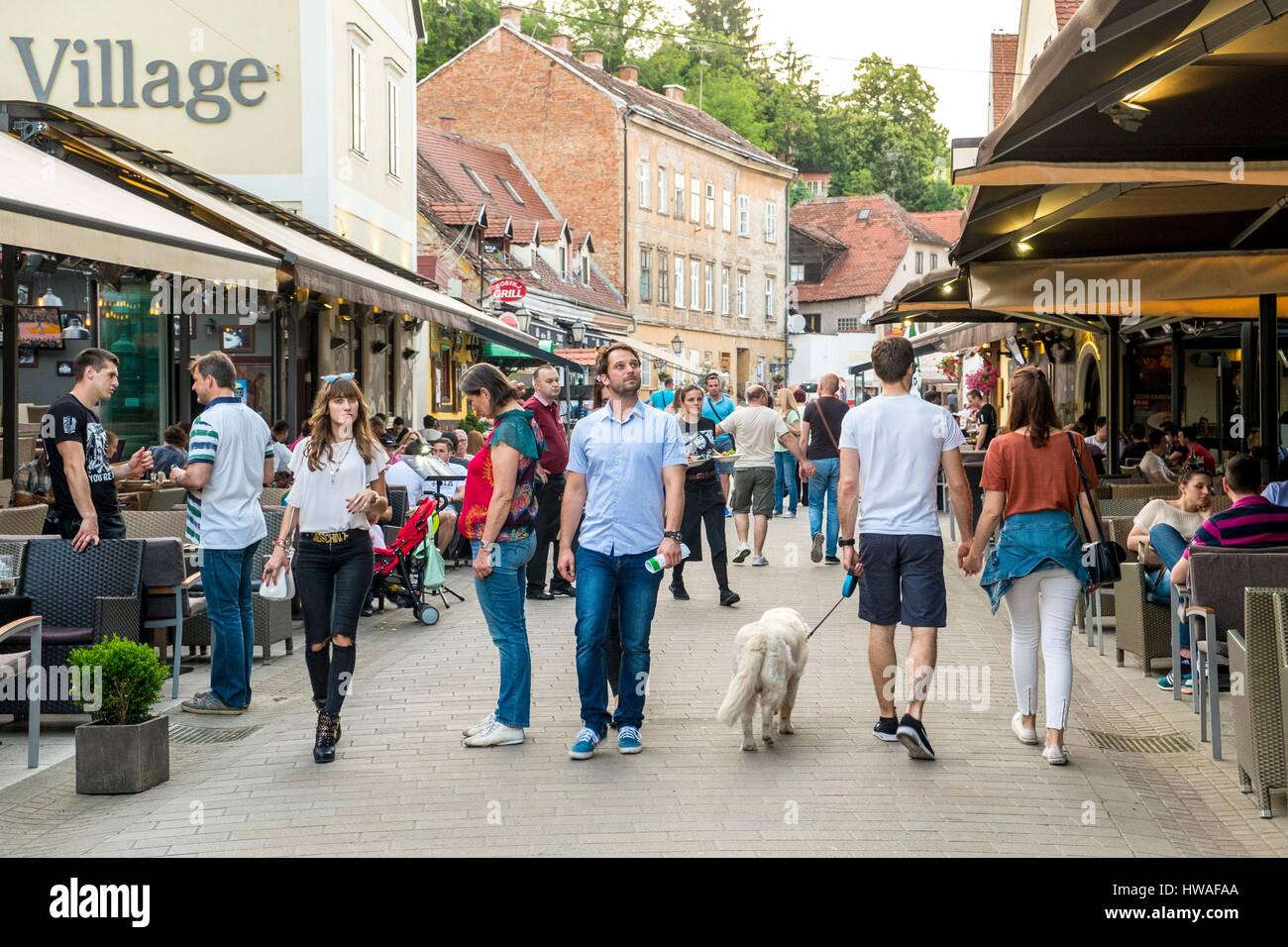 Croatia, Zagreb, old town, Kaptol district, pedestrianized street Ivana ...