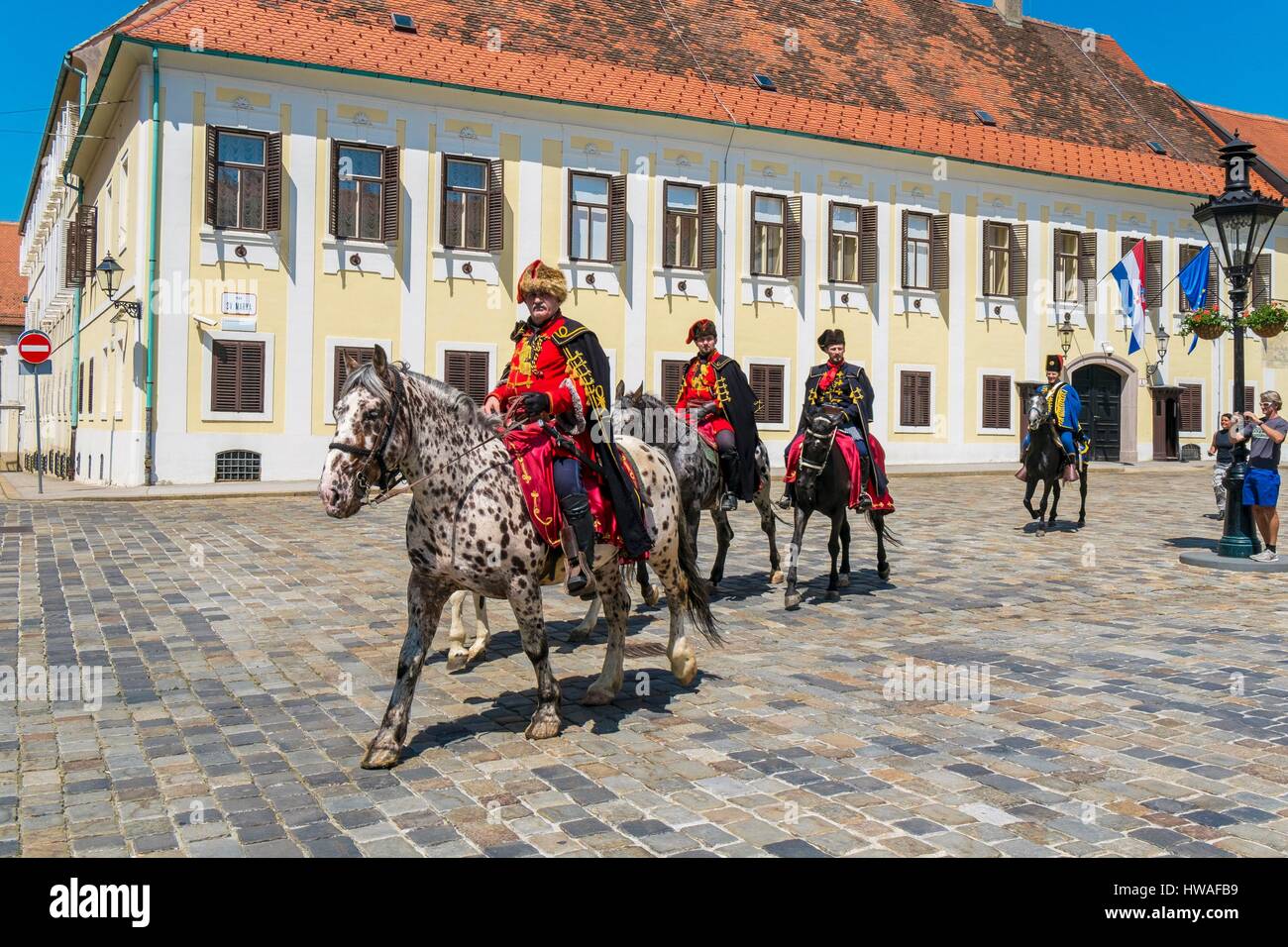 Croatia, Zagreb, old town, district Gradec, upper town, Marka square ...