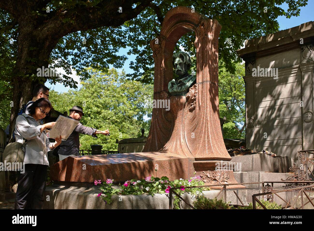 France, Paris, Montmartre Cemetery, Tomb Cenotaph of Emile Zola, French ...