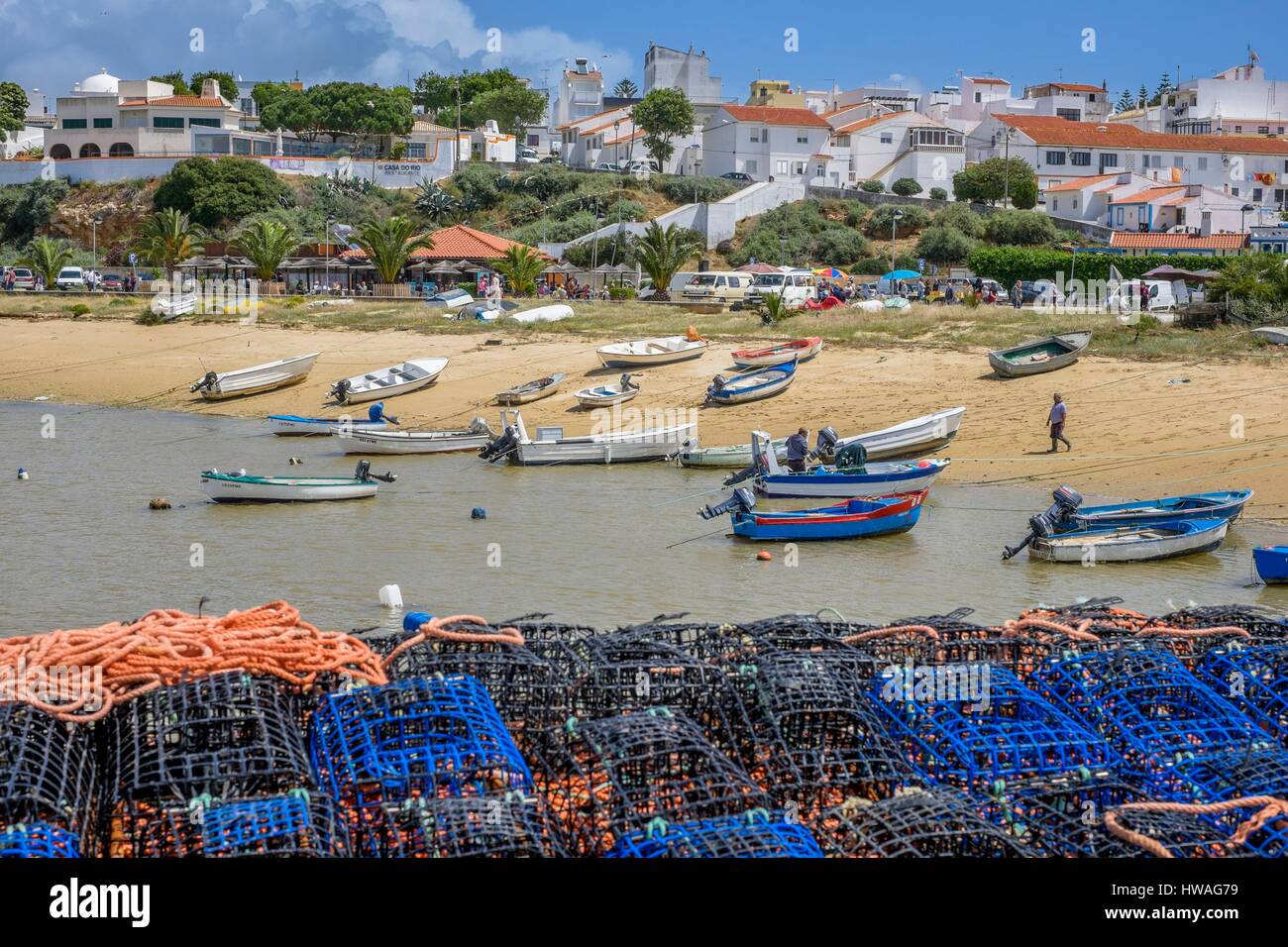 Portugal, Algarve region, Alvor little fishing harbour Stock Photo - Alamy