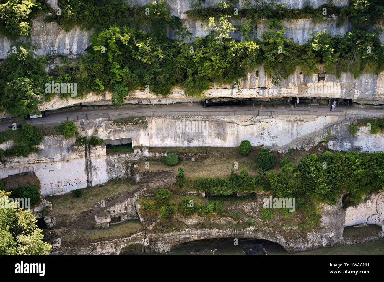 France, Dordogne, Perigord Noir, Vezere Valley, prehistoric site and ...