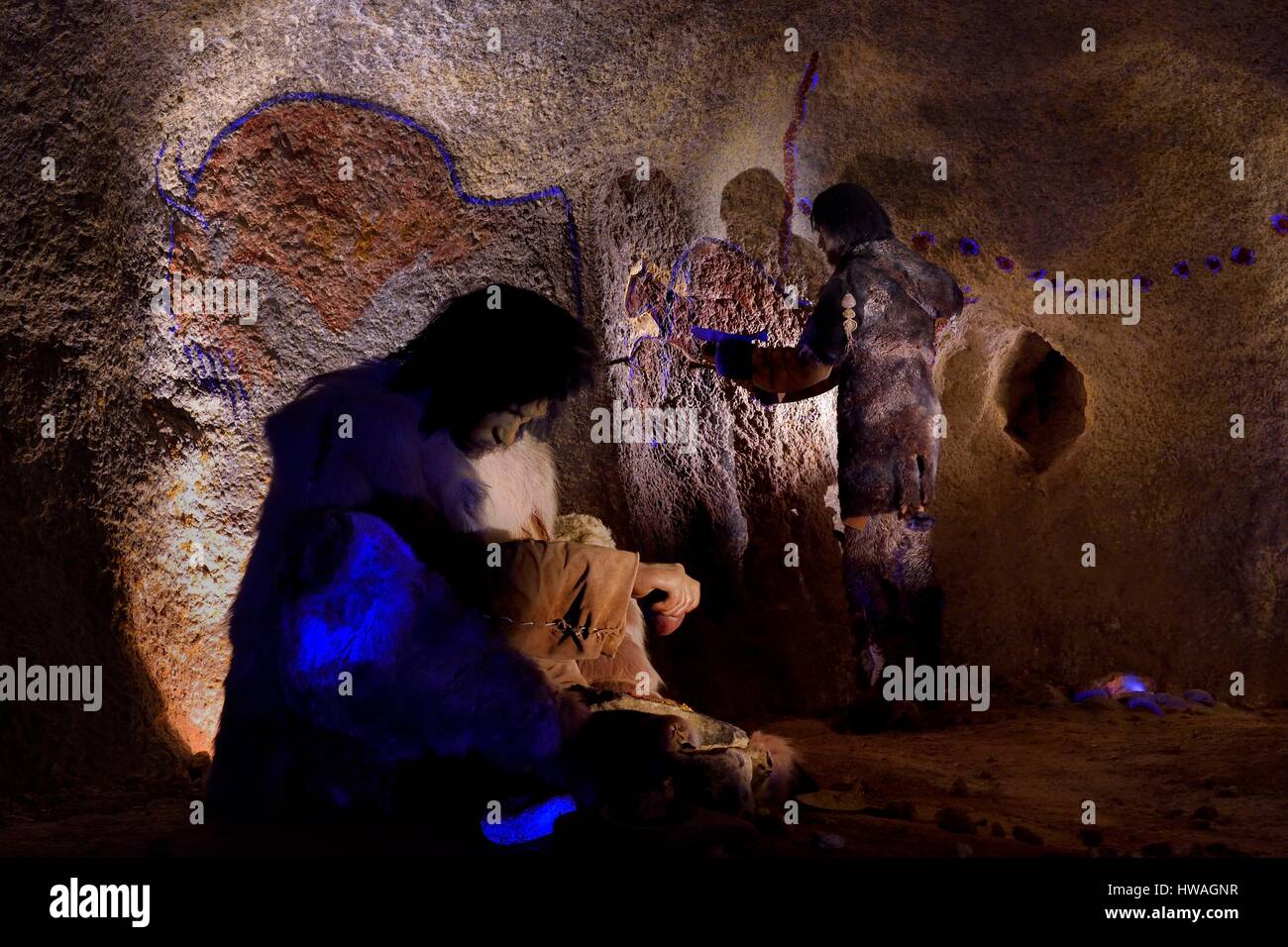 France, Dordogne, Perigord Noir, Vezere valley, Thonac, Le Thot, Cro ...