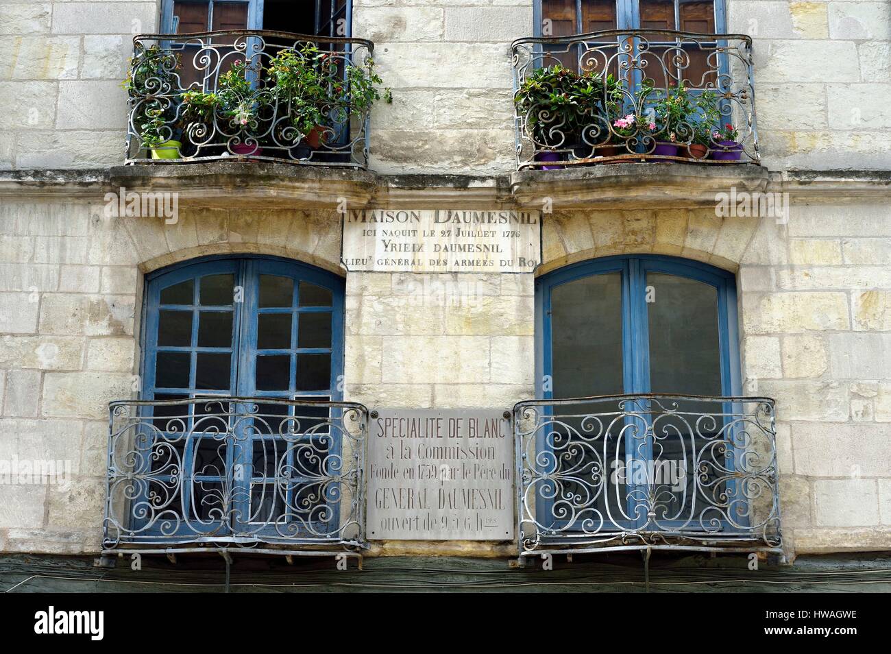 France, Dordogne, White Perigord, Perigueux, native house of General ...