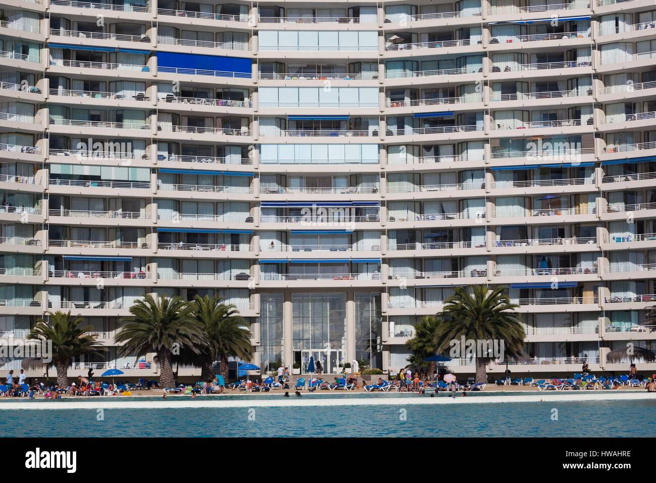 Chile, Algarrobo, San Alfonso del Mar, World's largest man-made pool ...