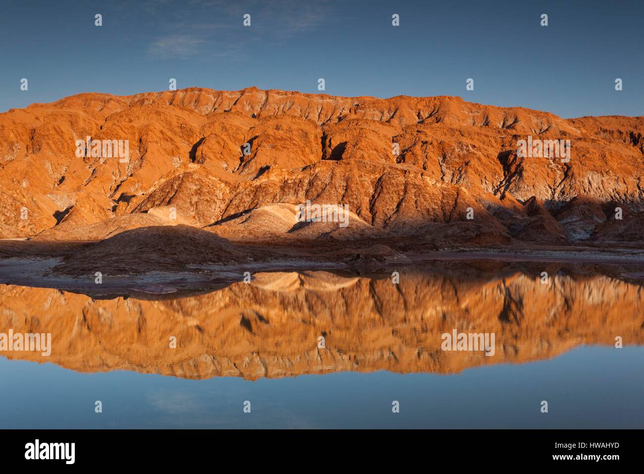 Chile, Atacama Desert, San Pedro de Atacama, red rock reflection Stock Photo - Alamy