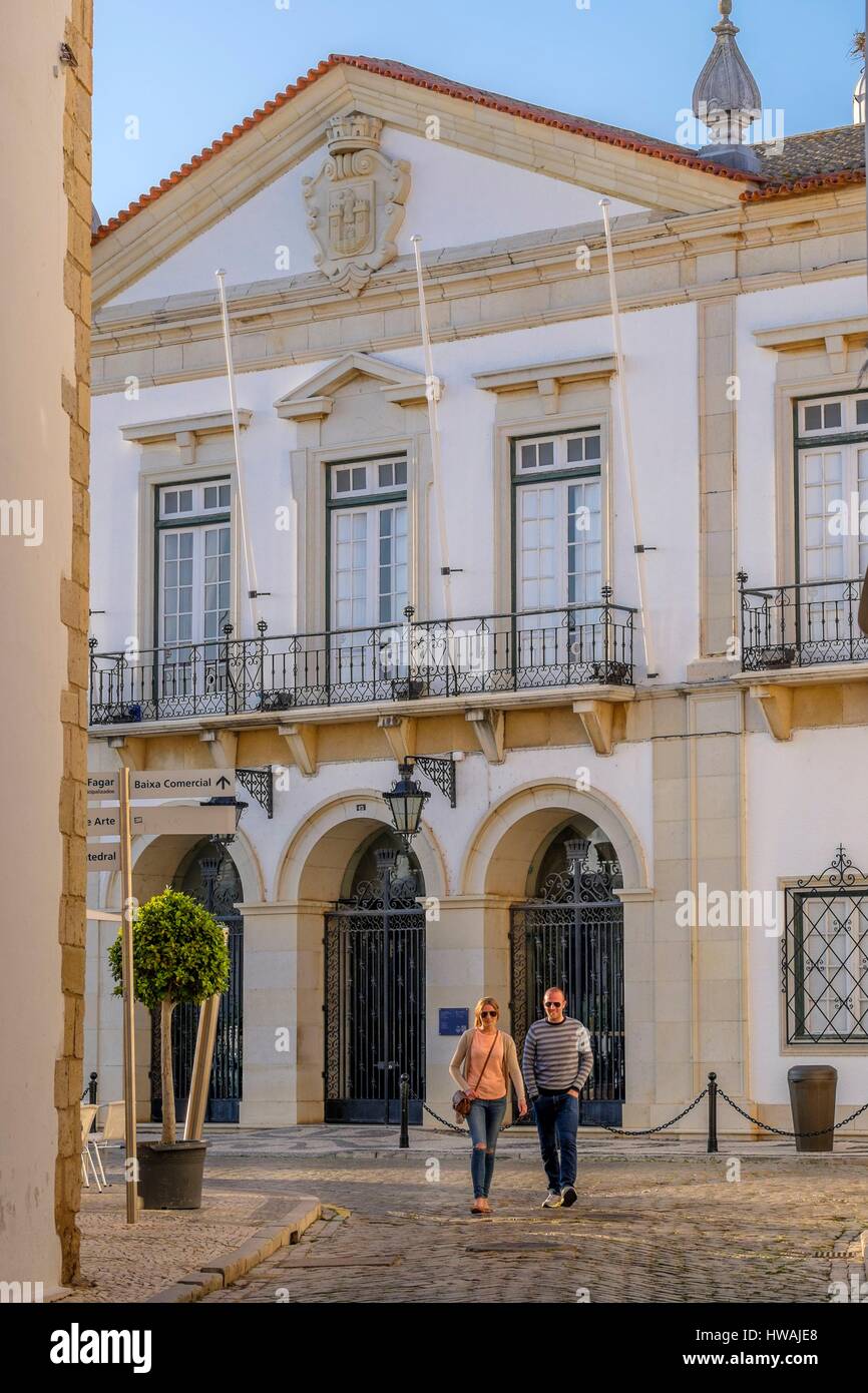 Portugal, Algarve region, Faro, old town, Largo da Se, Faro municipal ...