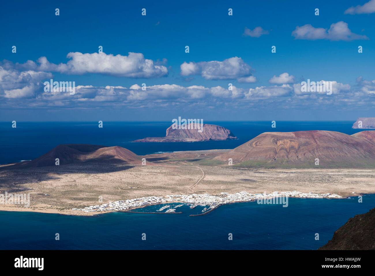 View over isla graciosa hi-res stock photography and images - Alamy