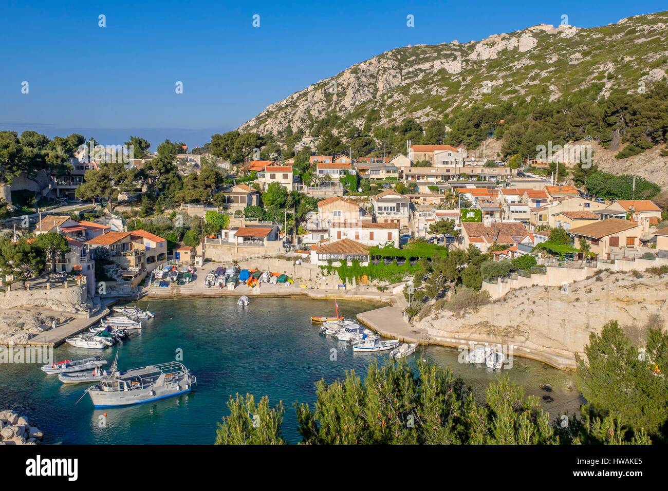 France, Bouches du Rhone, Blue Coast, Le Rove, Niolon Calanque Stock ...