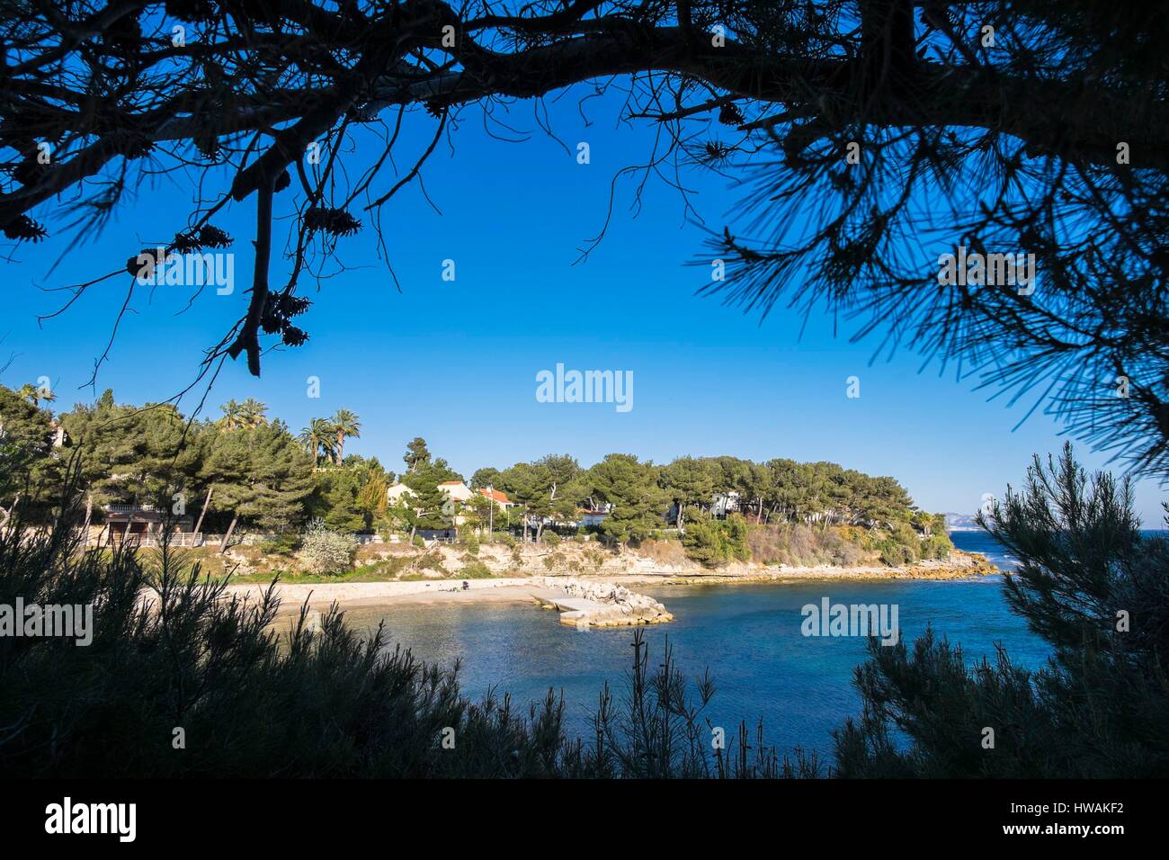 France, Bouches du Rhone, Blue Coast, Carry le Rouet, Cap Rousset Stock ...