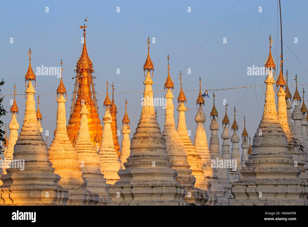 Myanmar, Mandalay State, Mandalay, Kuthodaw Pagoda, contains the world ...