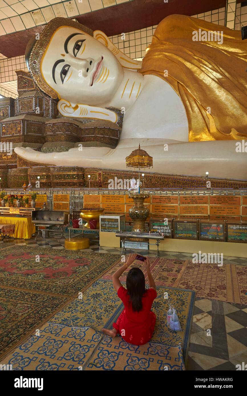 Myanmar, Bago State, Bago, Shwe Tha Lyaung reclining Buddha Statue ...