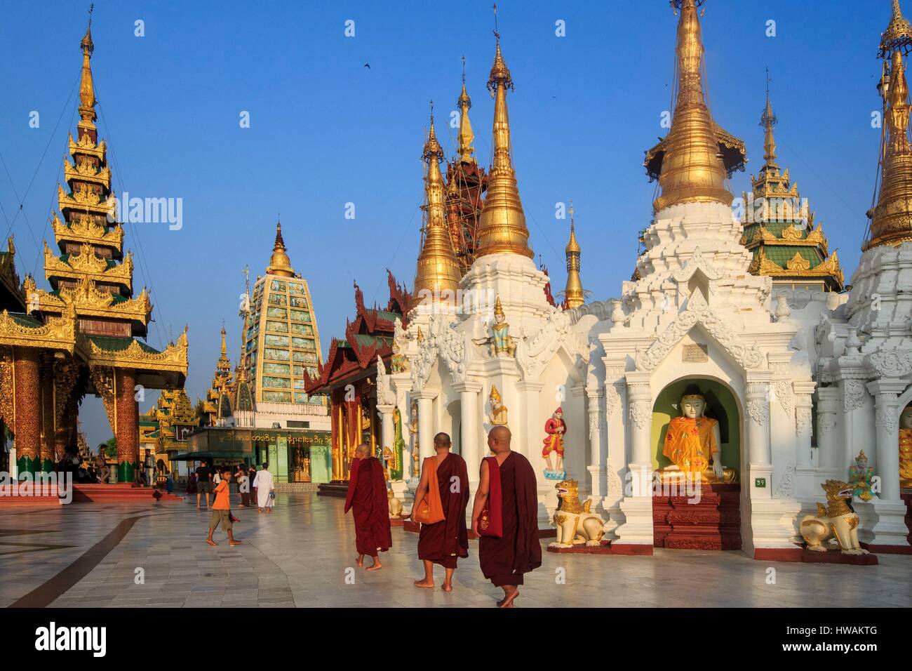 Myanmar, Yangon State, Yangon, Shwedagon Pagoda Stock Photo - Alamy