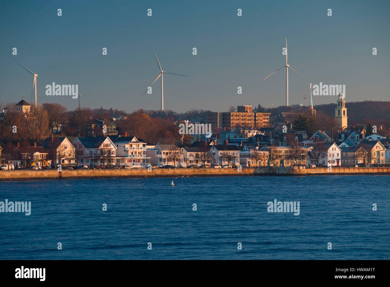 United States, Massachusetts, Cape Ann, Gloucester, skyline from ...