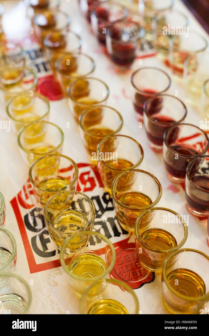 Germany, Bavaria, Berchtesgaden, Enzianbrennerei Grassl, Gentian ...