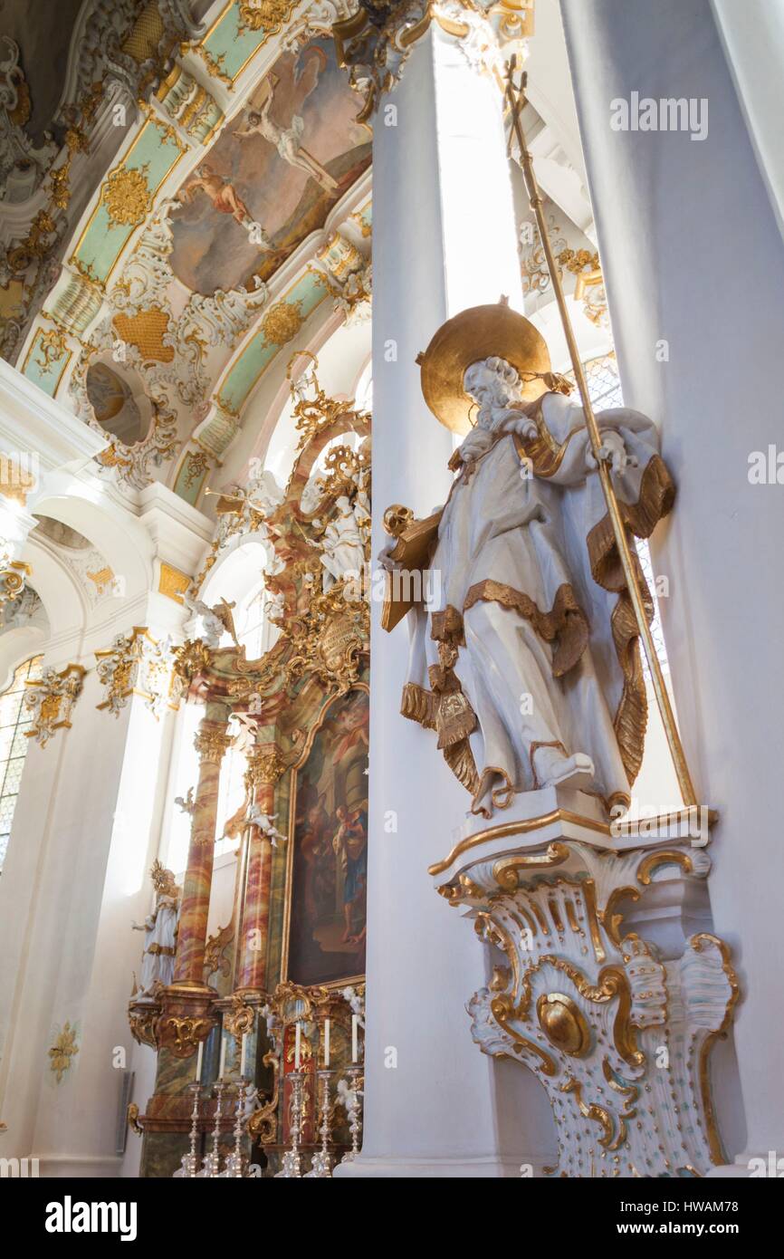 Germany, Bavaria, Wies, Wieskirche church, Bavarian rococo church by ...