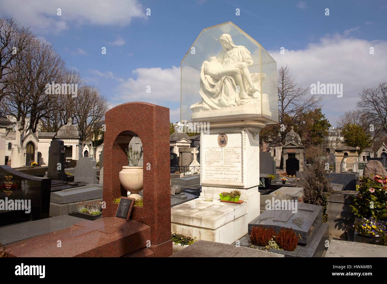 France, Paris, Passy Cemetery, Tomb of the Hungarian baron Pierre de ...