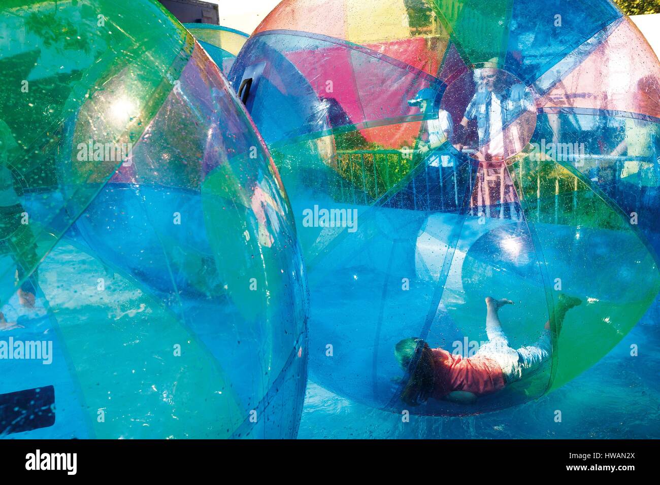 France, Morbihan, Lorient, Lorient Inter-Celtic Festival, game spheres ...